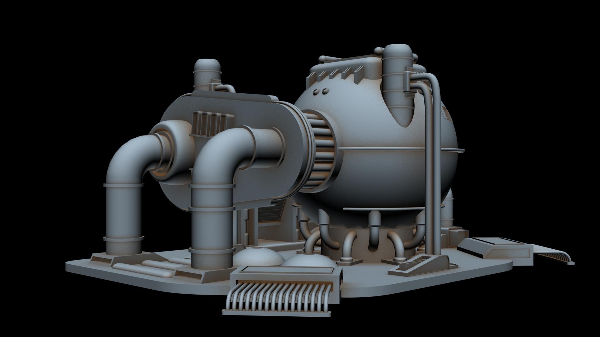 3D Sci-fi Power Station - TurboSquid 1228448