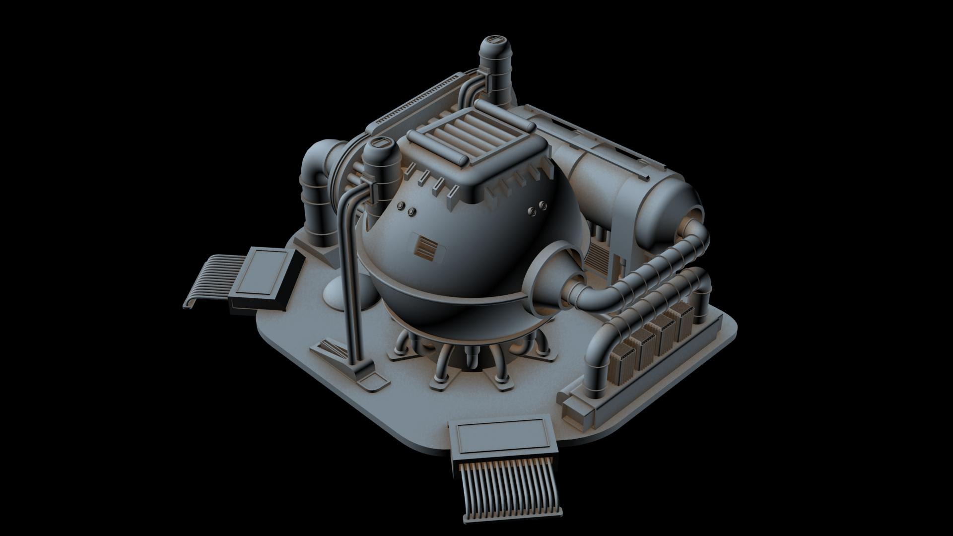 3D Sci-fi Power Station - TurboSquid 1228448