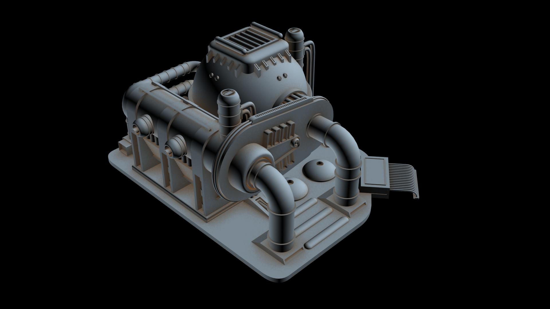 3D Sci-fi Power Station - TurboSquid 1228448