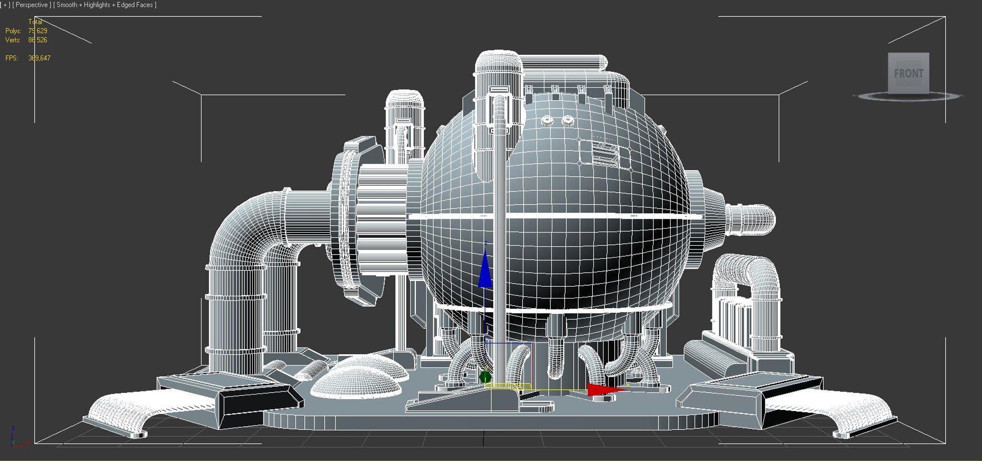 3D Sci-fi Power Station - TurboSquid 1228448