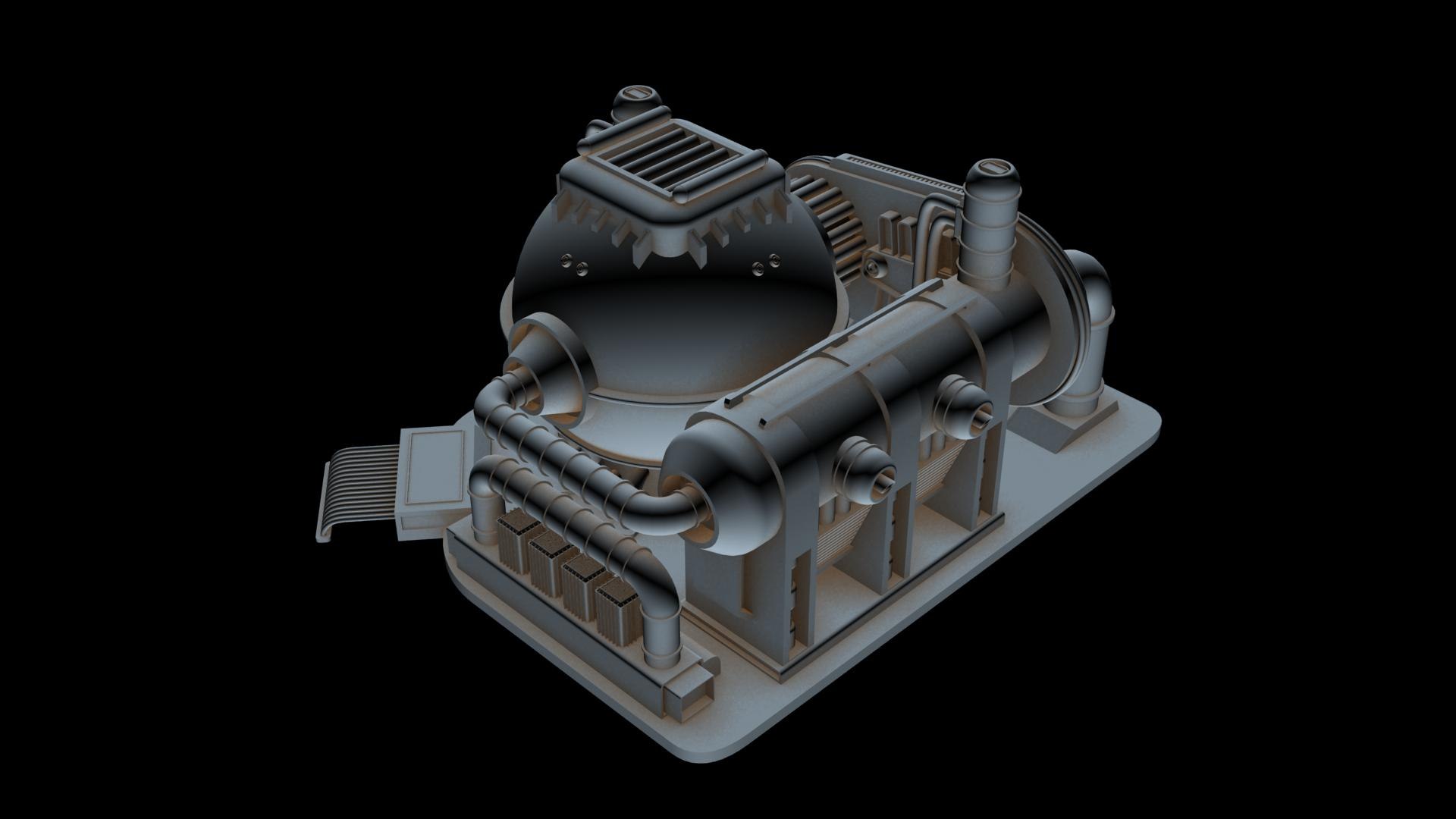 3D Sci-fi Power Station - TurboSquid 1228448