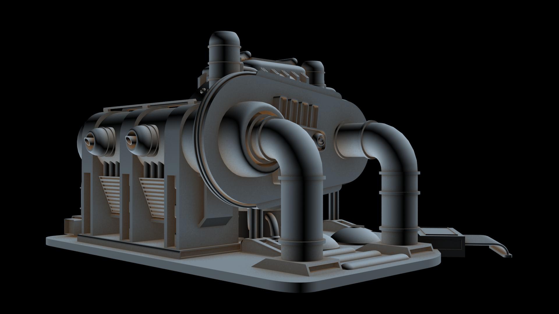 3D Sci-fi Power Station - TurboSquid 1228448