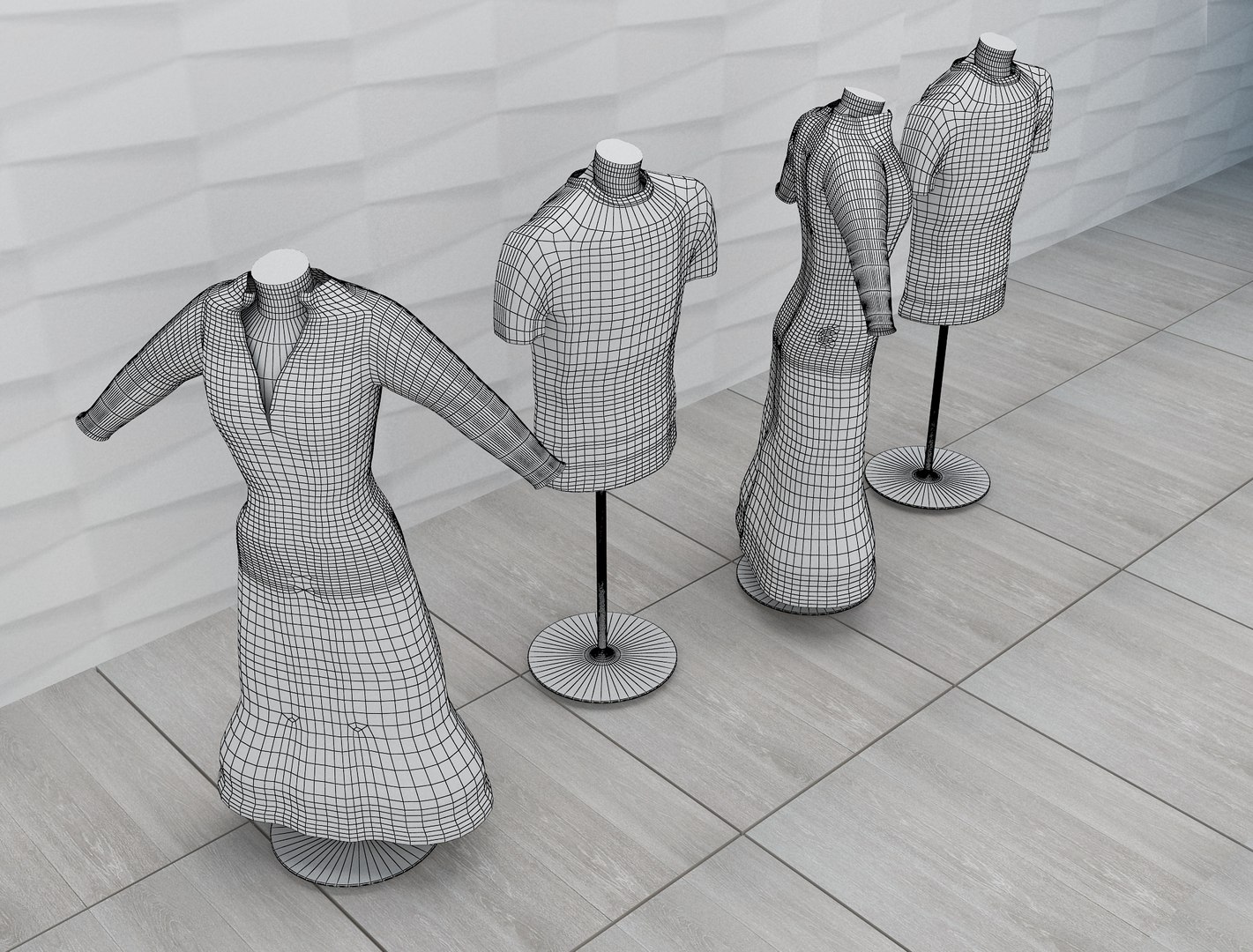 Dress T-shirt Cloth Wear F7 3D Model - TurboSquid 1927235