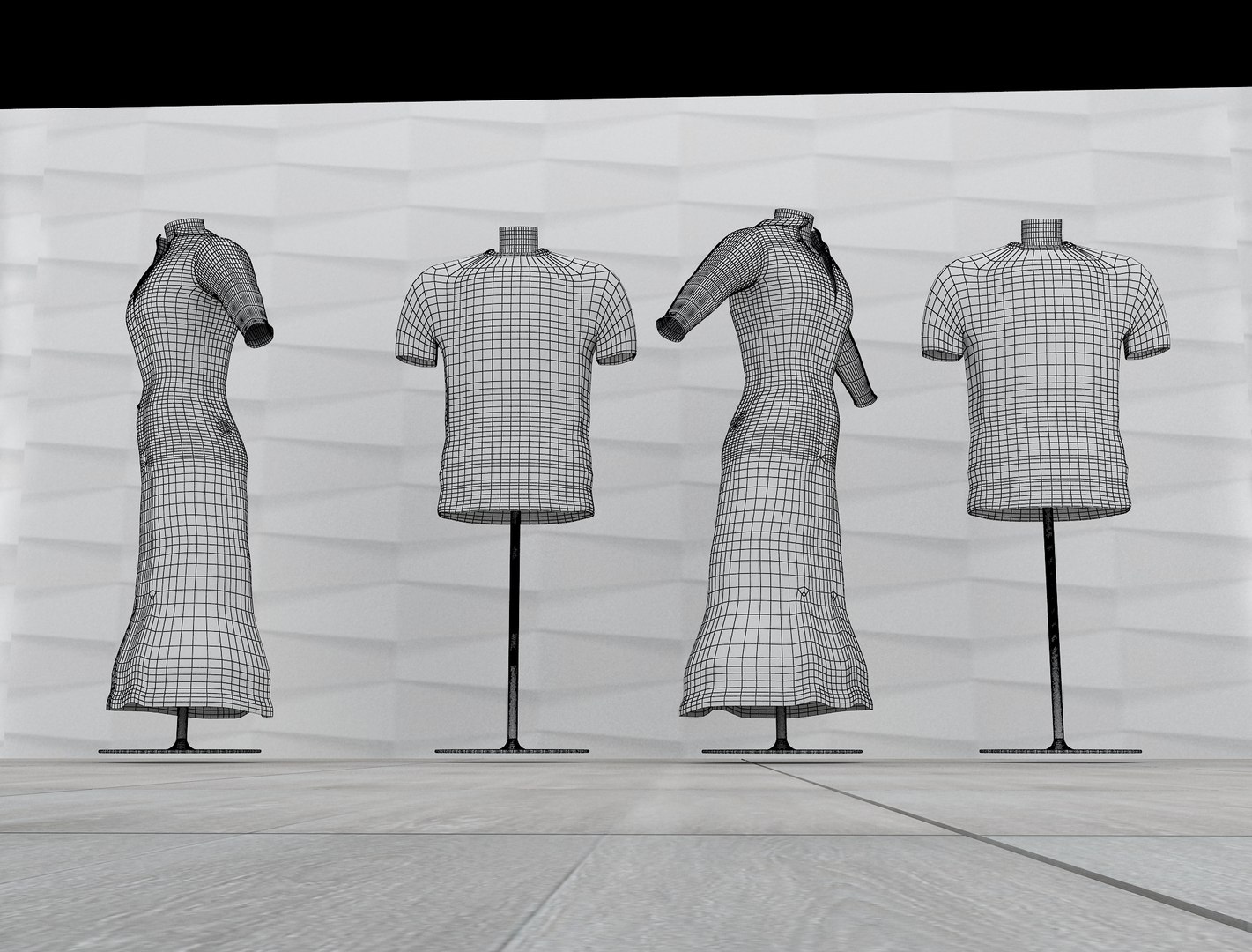 Dress T-shirt Cloth Wear F7 3D Model - TurboSquid 1927235