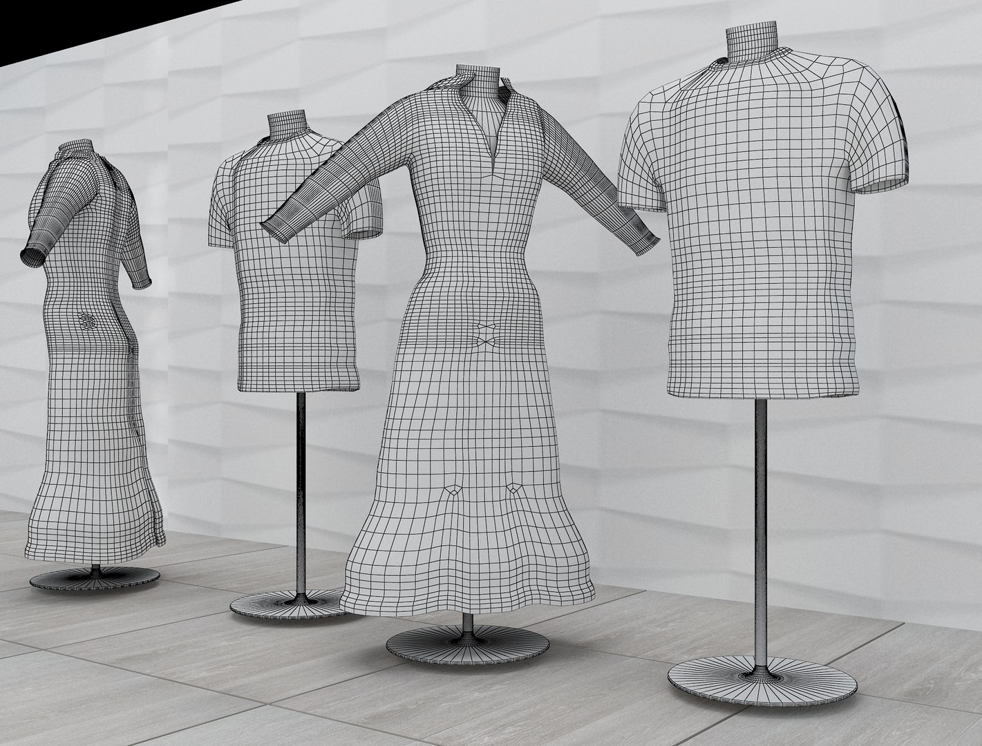 Dress T-shirt Cloth Wear F7 3D Model - TurboSquid 1927235