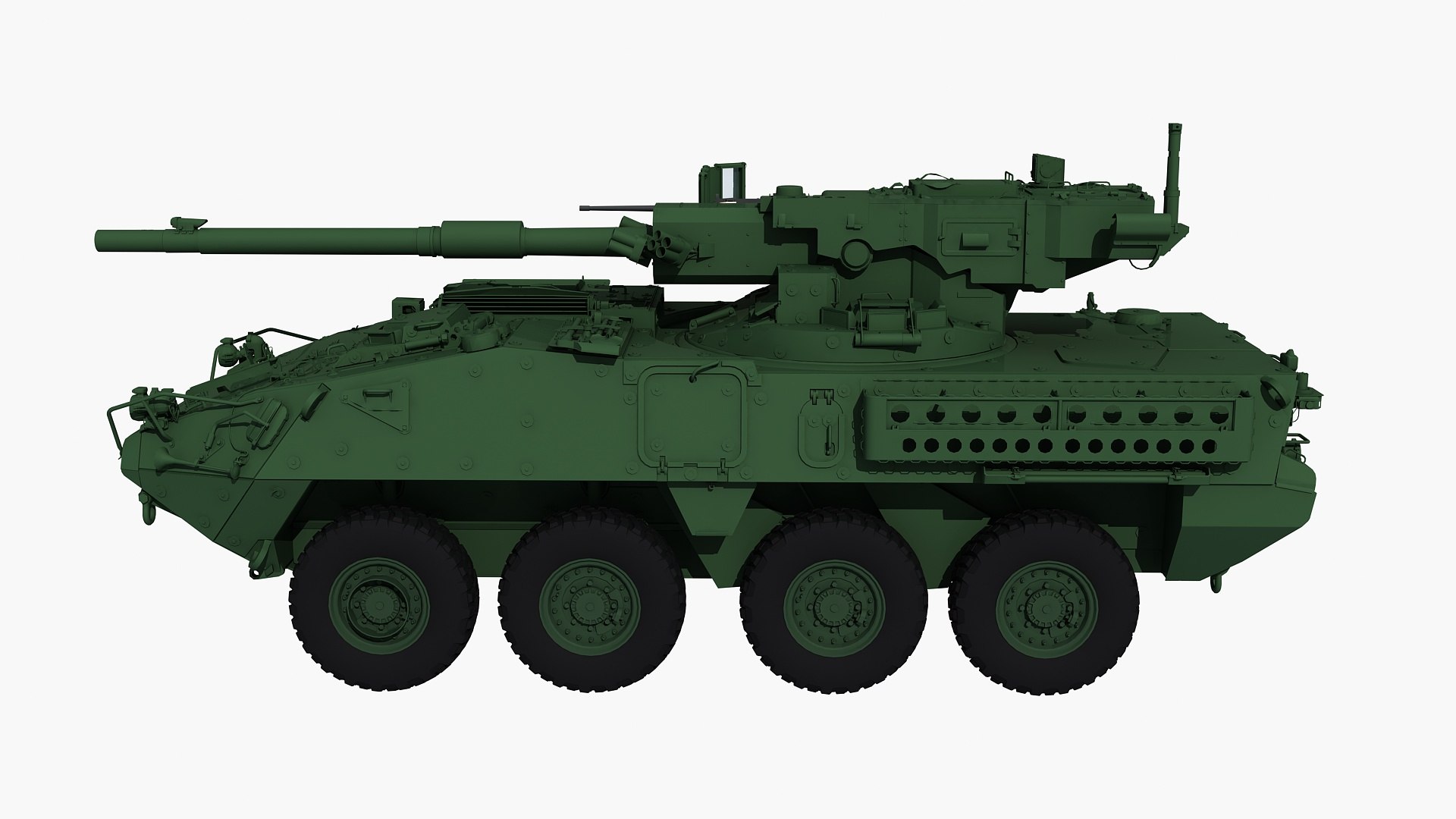 Stryker M1128 Wheeled Mobile Artillery MGS 3D Model - TurboSquid 2342459