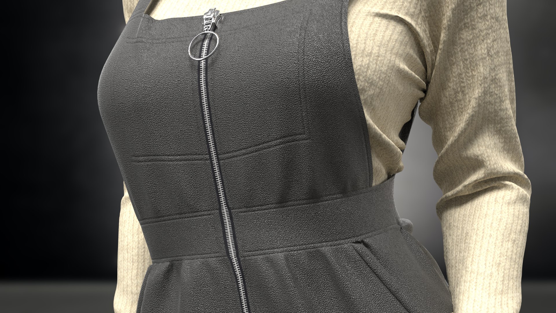 3D Female Overalls Model - TurboSquid 1768981