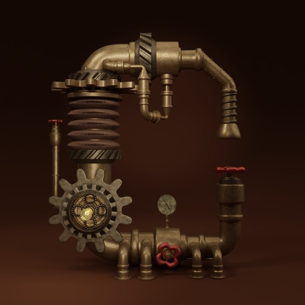 train steampunk 3d model