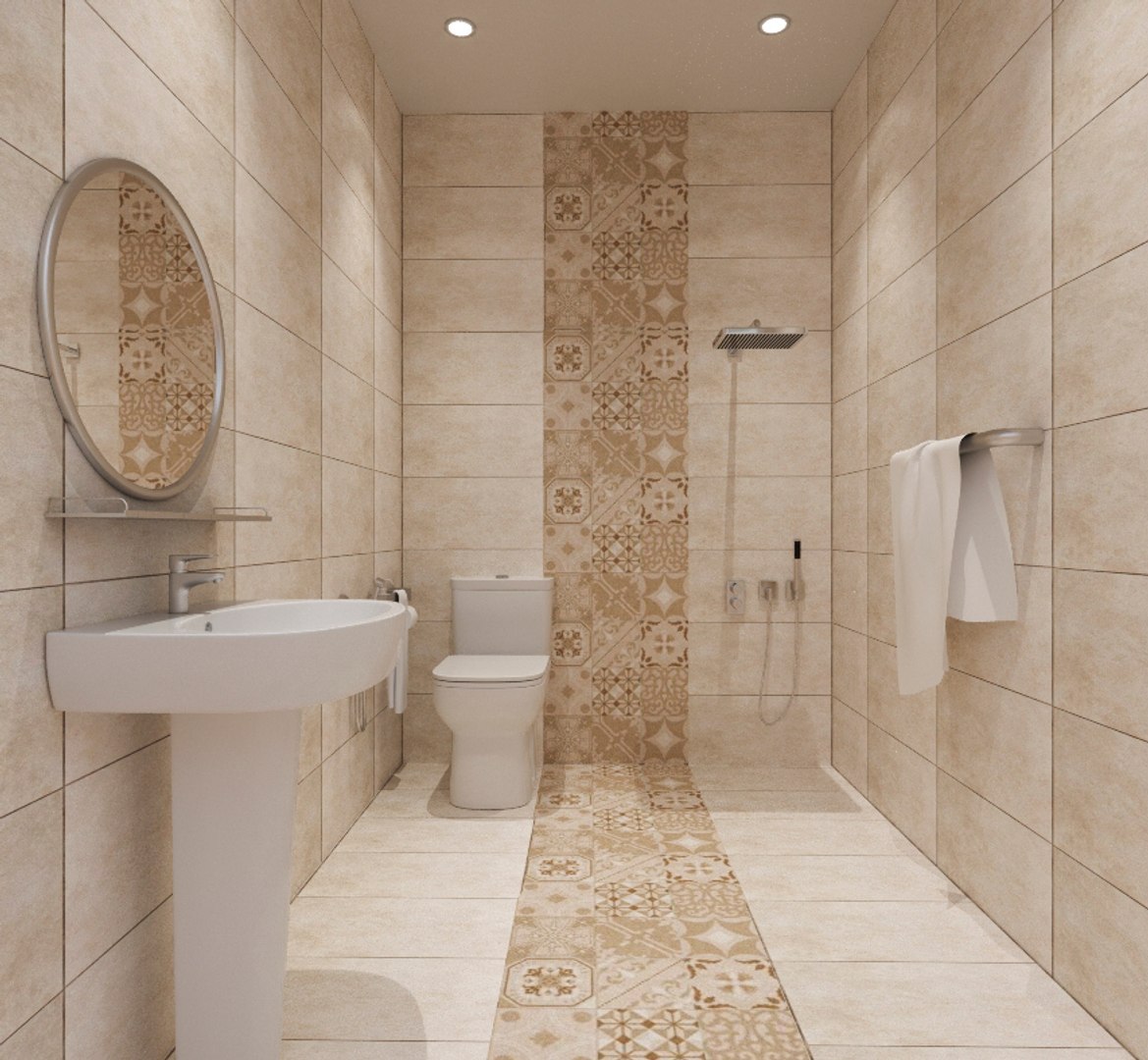 Set Bathroom Shower Model - TurboSquid 1393510