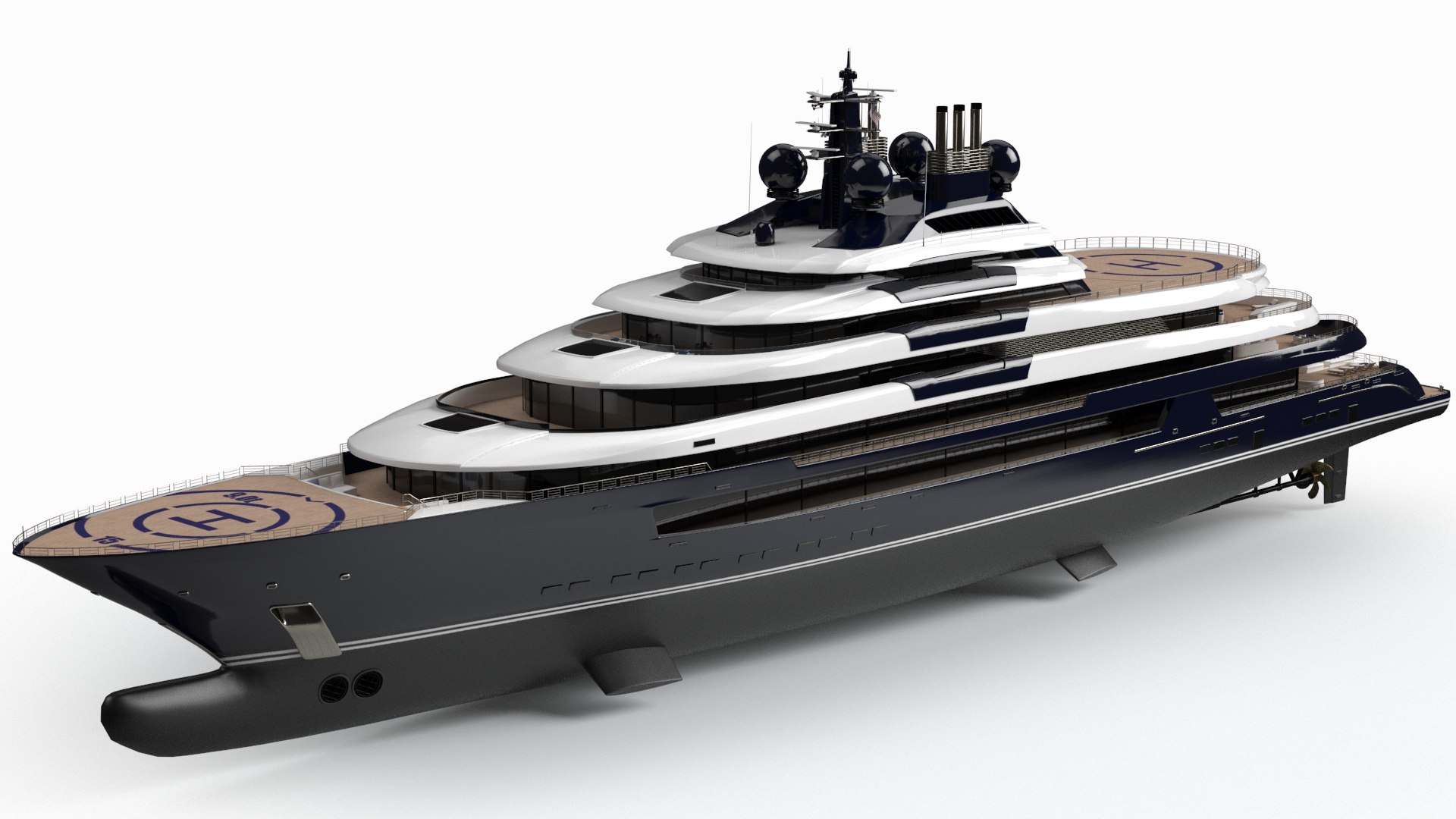 Lurssen Luminance Superyacht Dynamic Simulation 3D model - TurboSquid ...