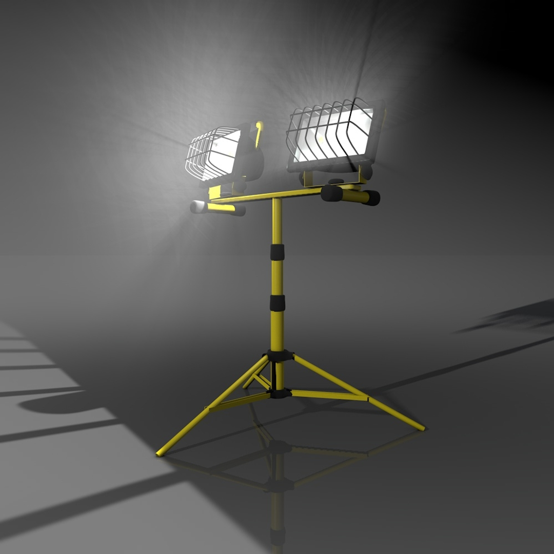 Tripod Work Light 3d Model