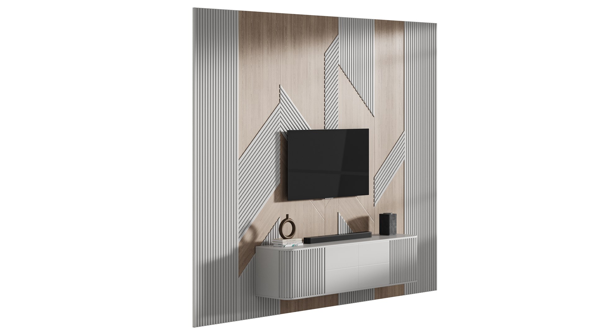 3D Model Modern TV Wall 034 - TurboSquid 2379217