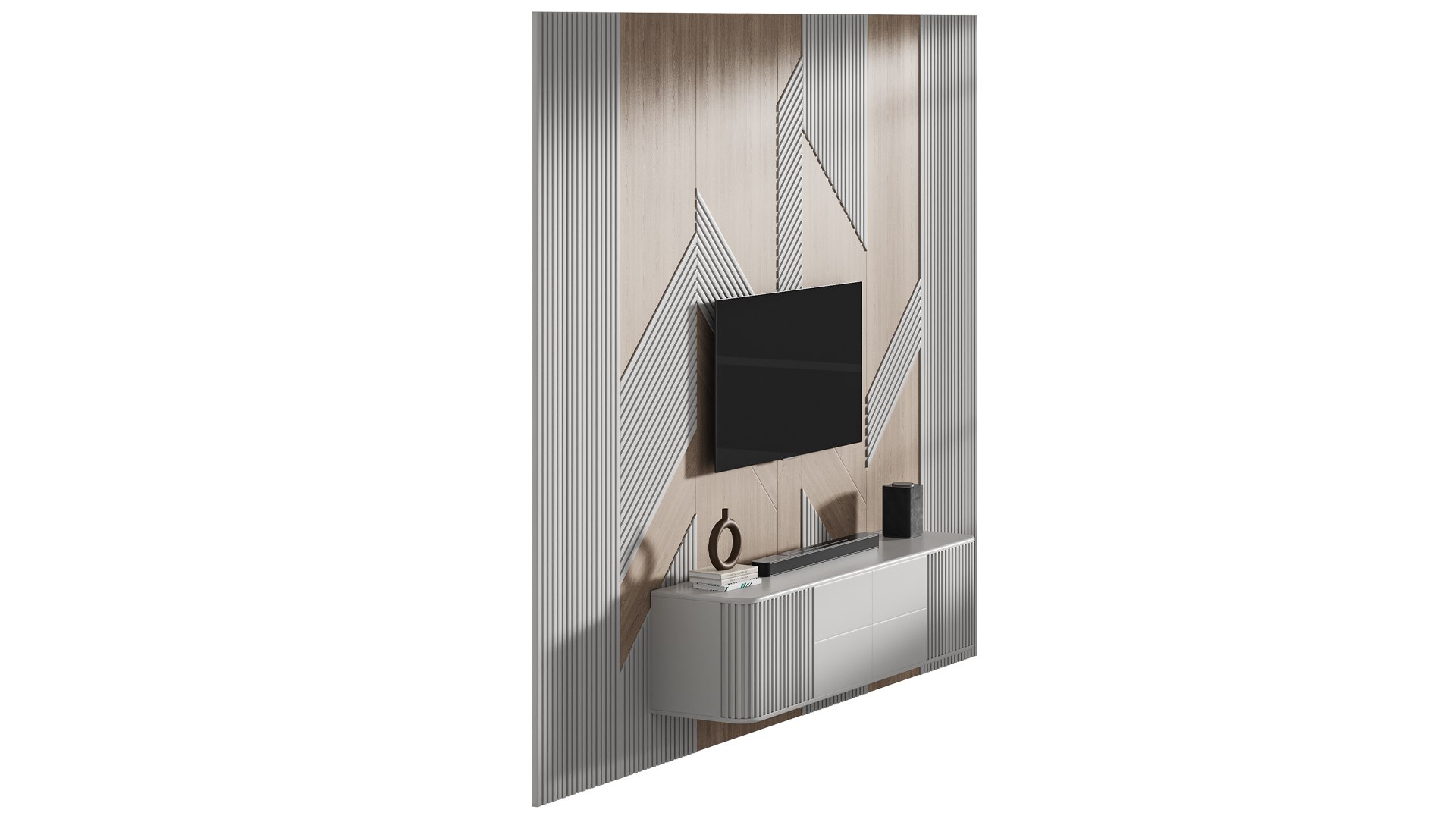 3D Model Modern TV Wall 034 - TurboSquid 2379217
