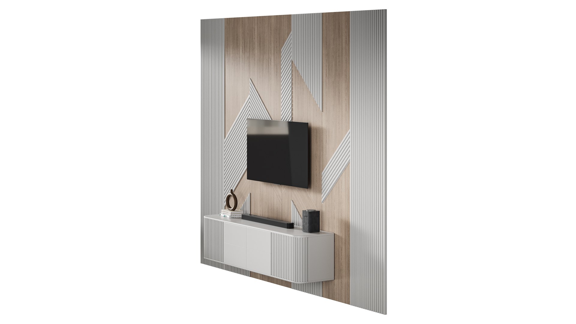3D Model Modern TV Wall 034 - TurboSquid 2379217