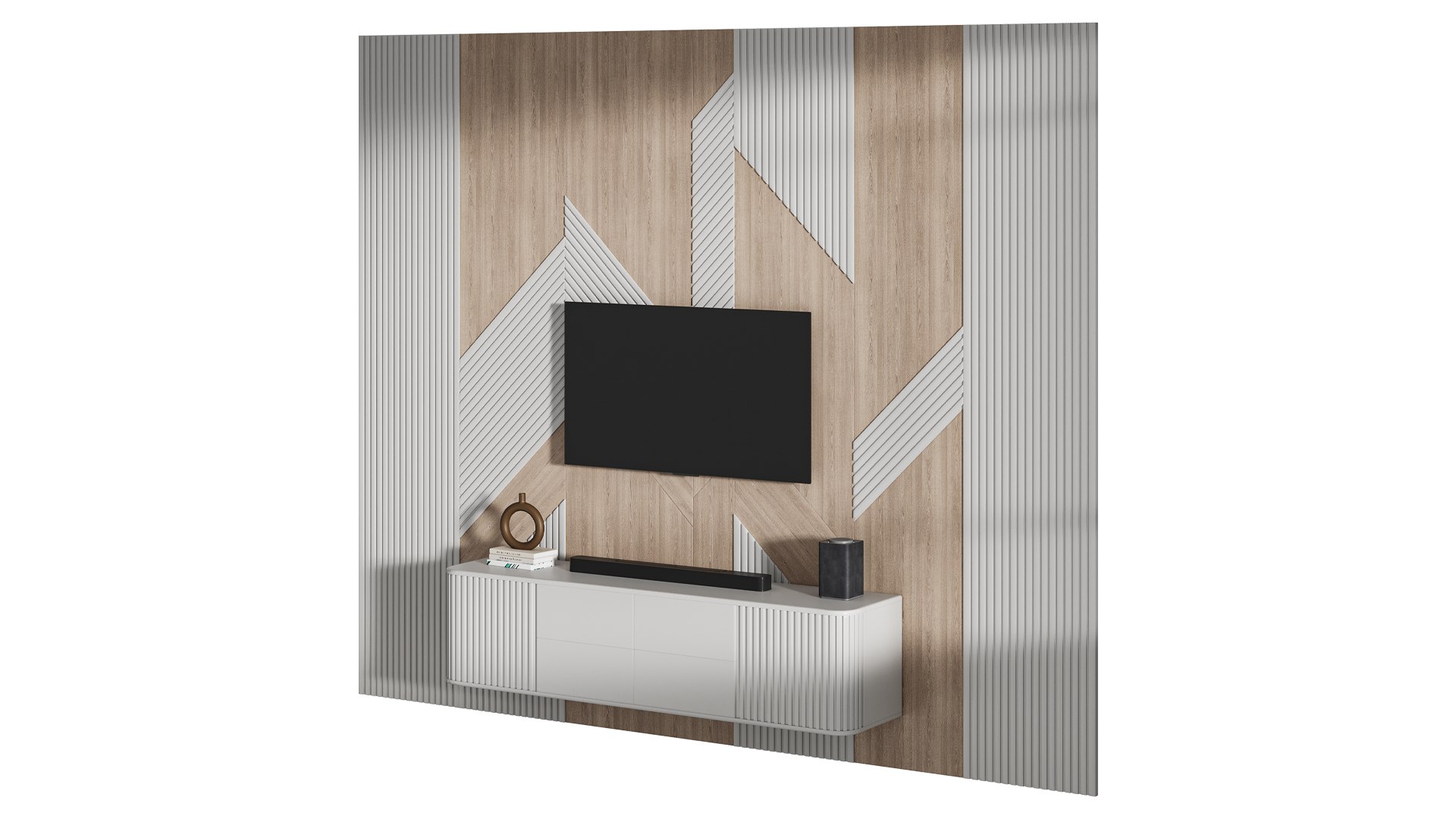 3D Model Modern TV Wall 034 - TurboSquid 2379217