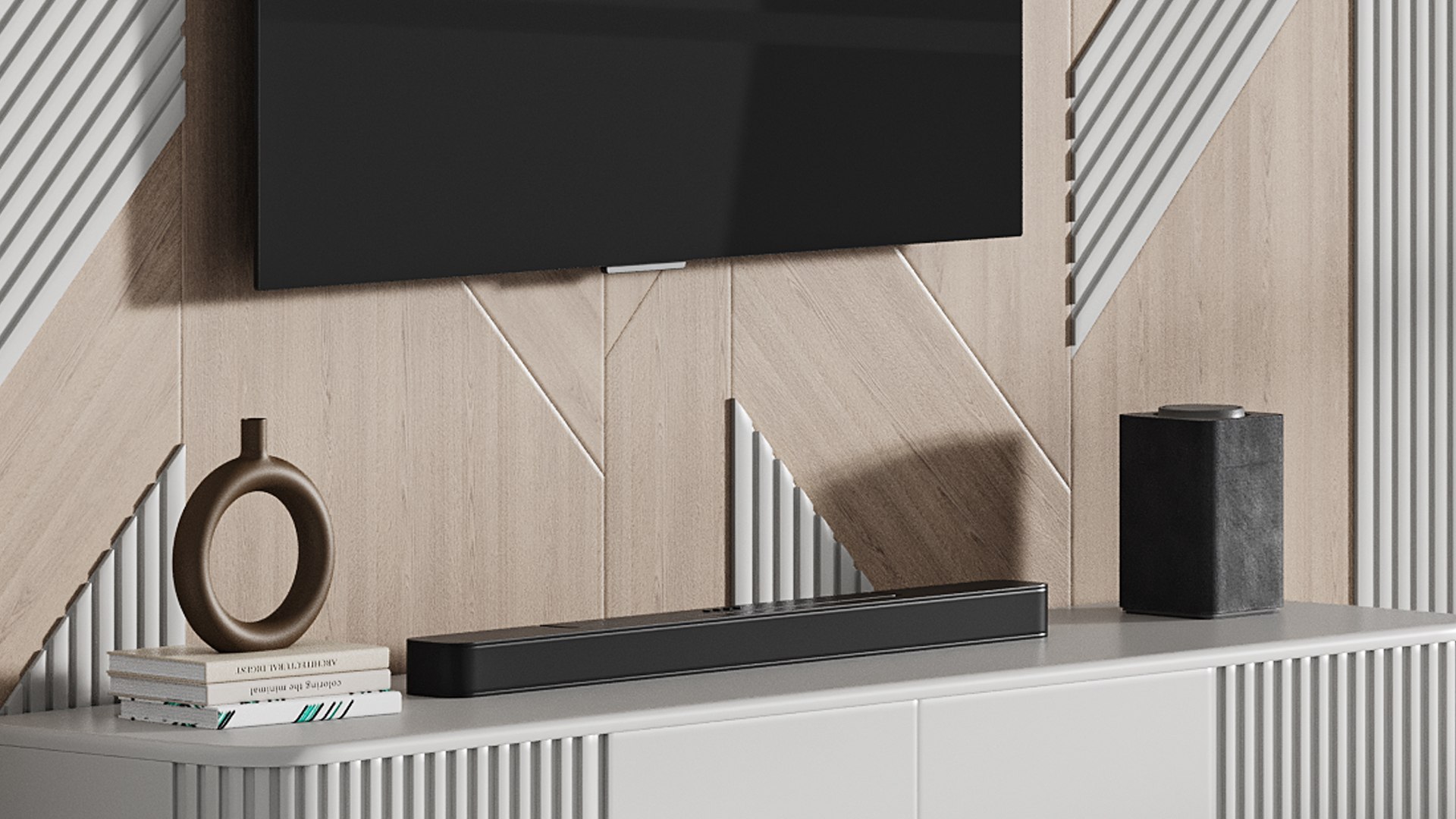 3D Model Modern TV Wall 034 - TurboSquid 2379217