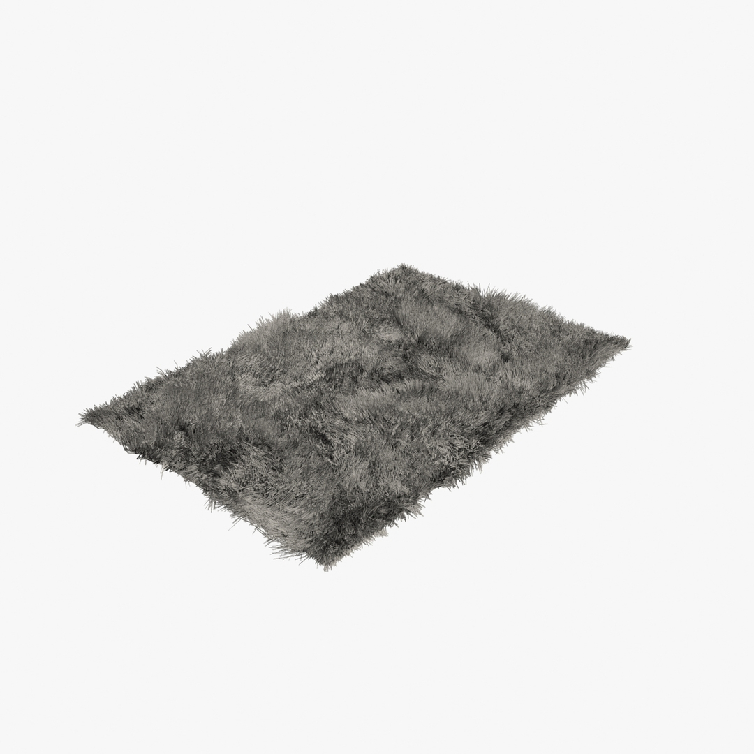 3d Model Of Fluffy Fur Carpet