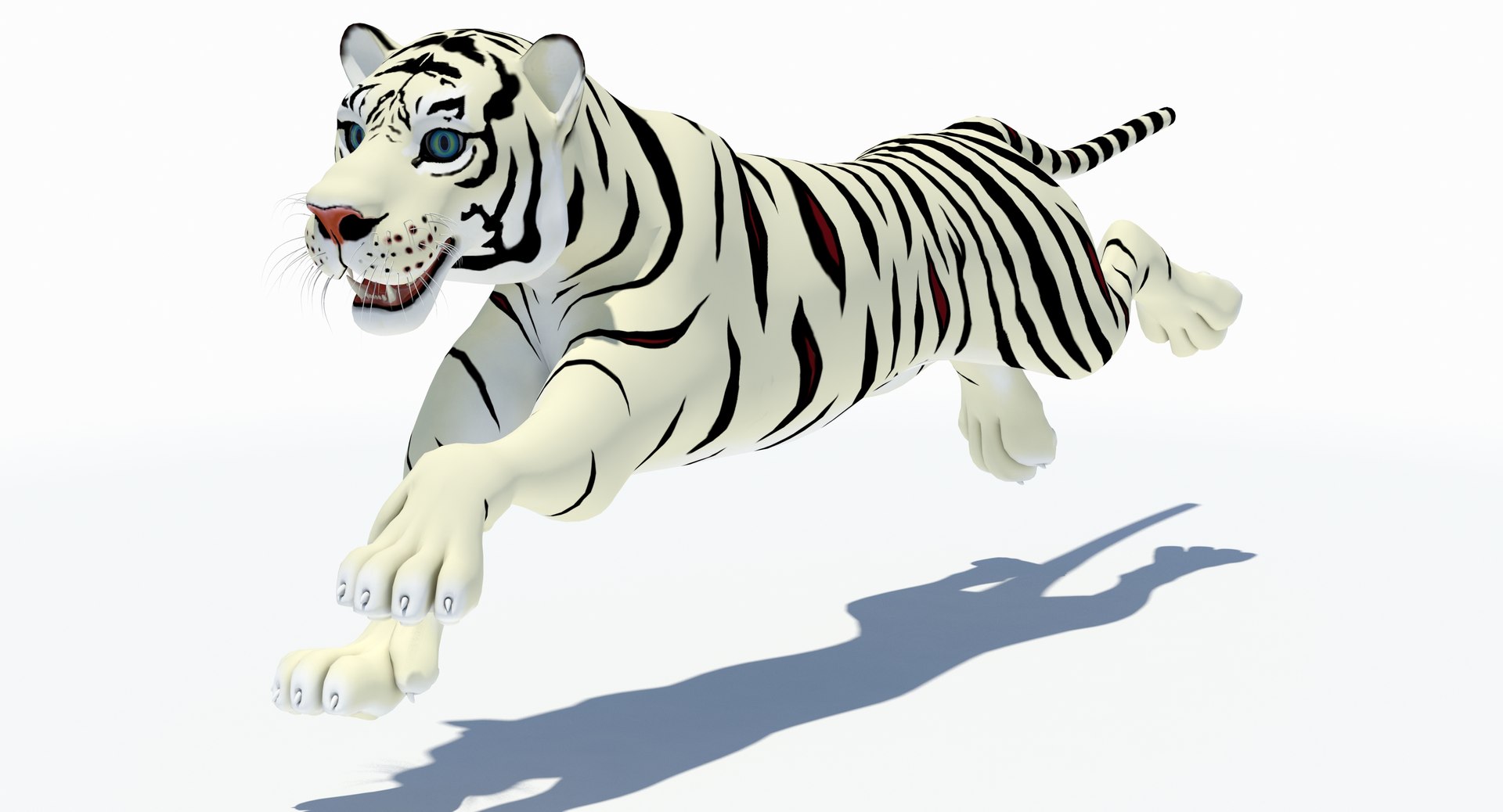 Cartoon Tiger White Cat 3d Max