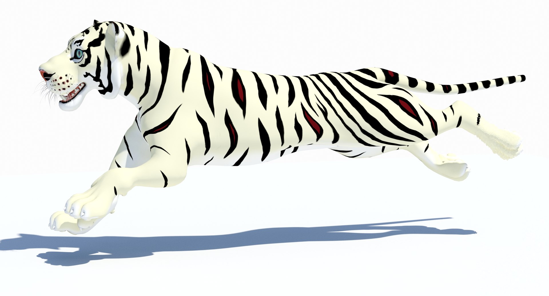 Cartoon Tiger White Cat 3d Max