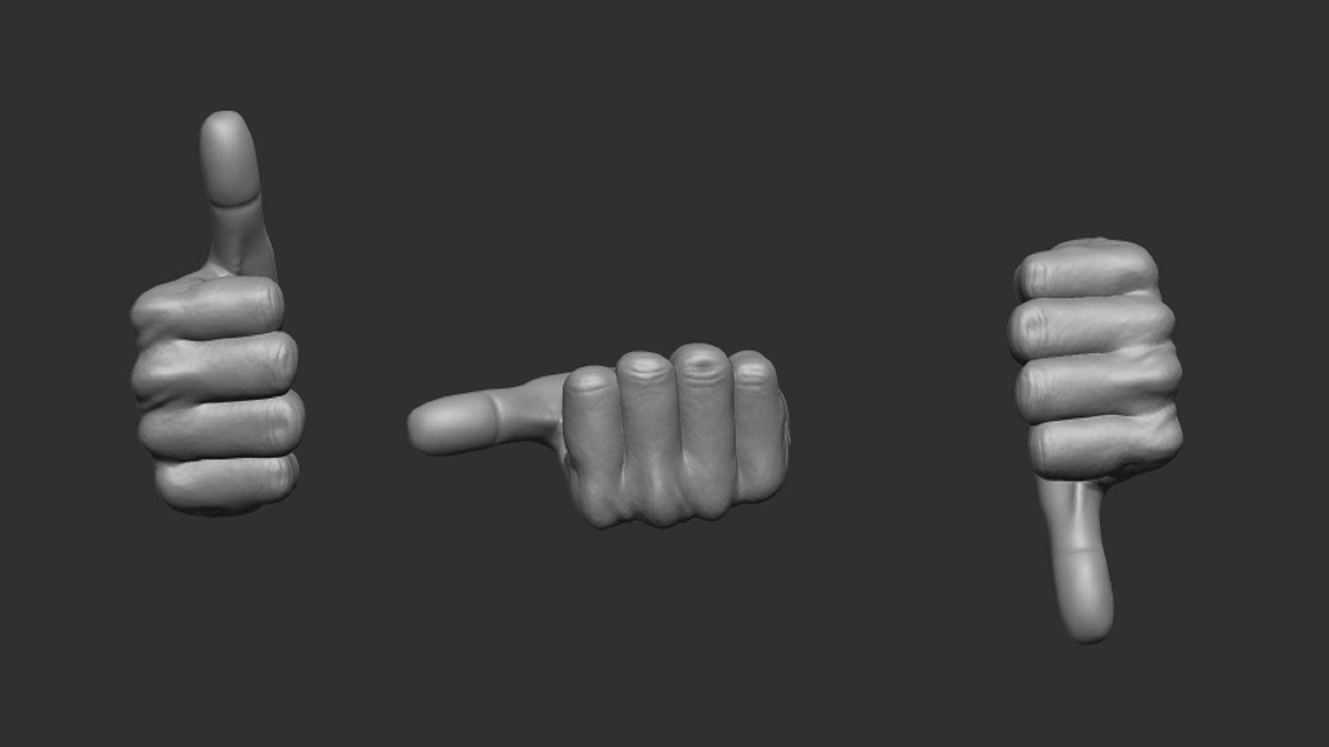 3D Thumbs Up - TurboSquid 1729141