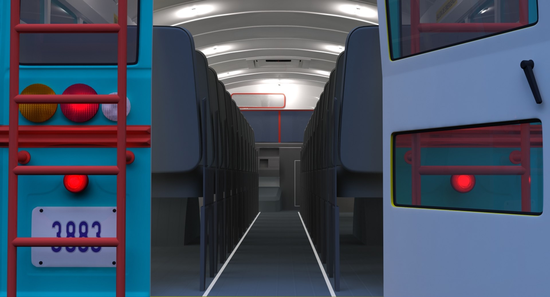 3D chicken bus model - TurboSquid 1380113