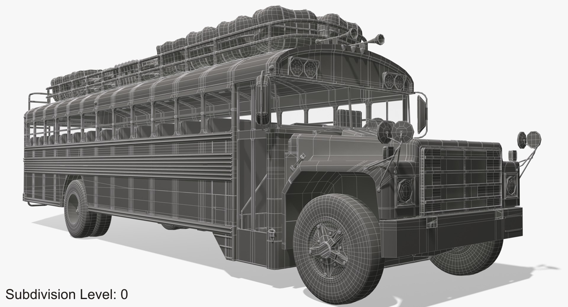 3D chicken bus model - TurboSquid 1380113