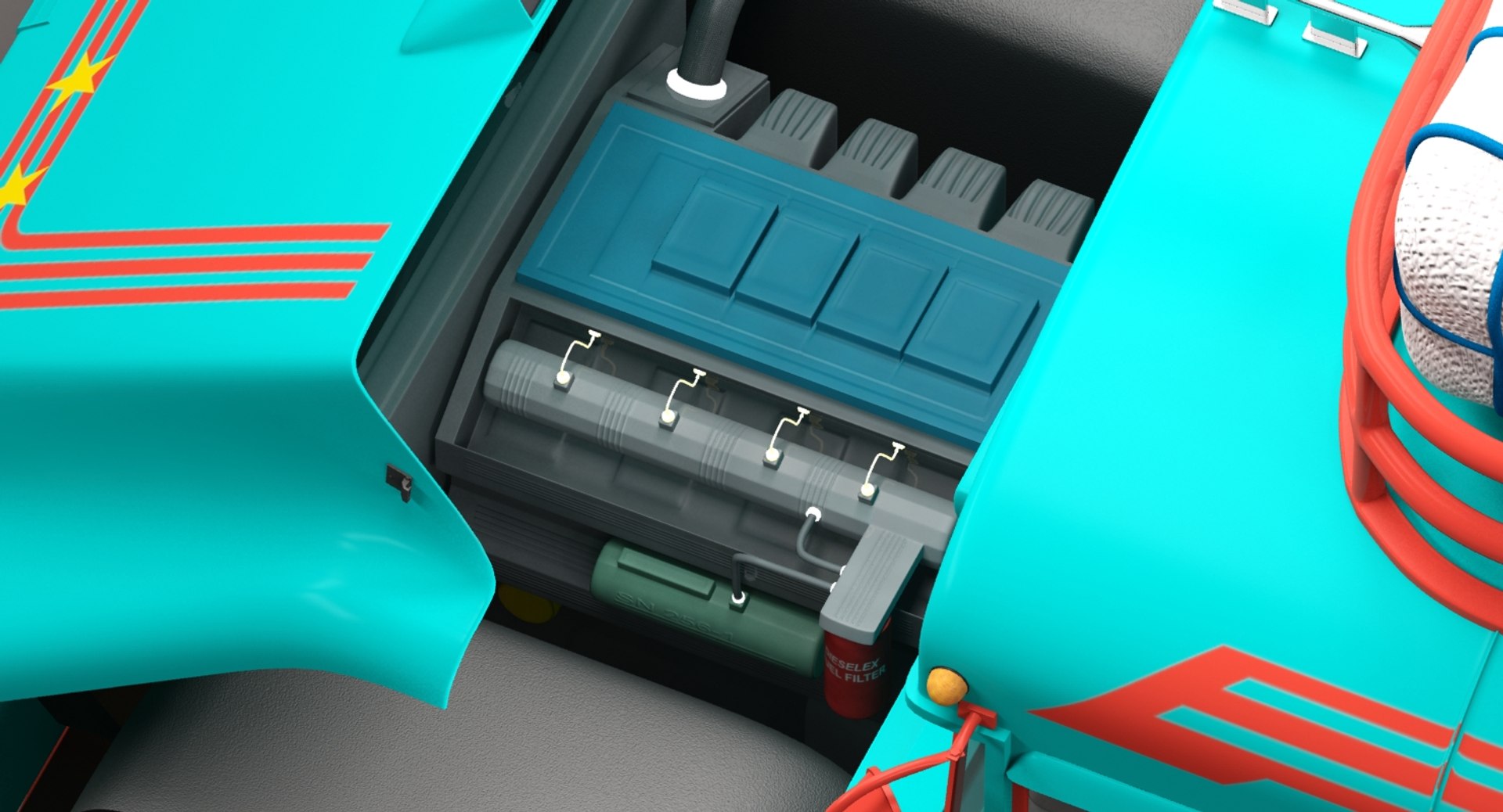 3D chicken bus model - TurboSquid 1380113