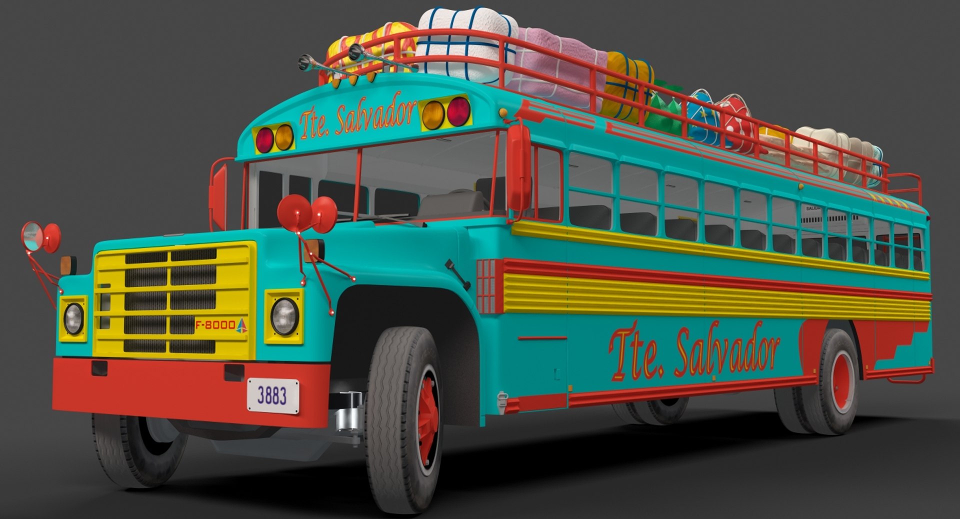 3D Chicken Bus Model - TurboSquid 1380113