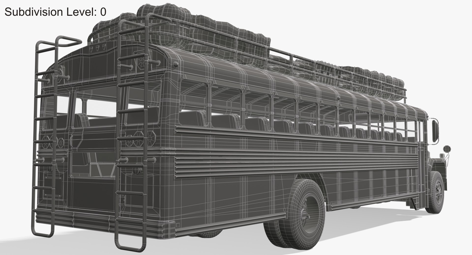 3D chicken bus model - TurboSquid 1380113