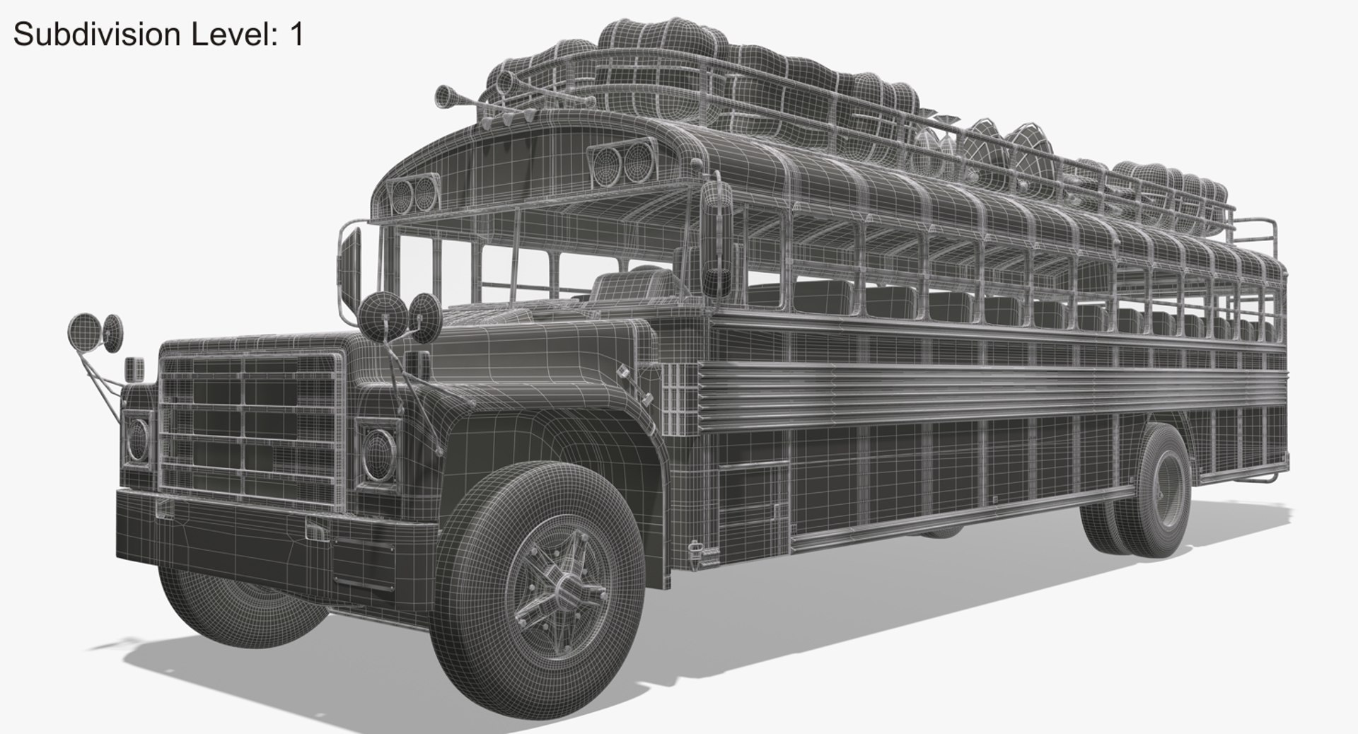 3D chicken bus model - TurboSquid 1380113