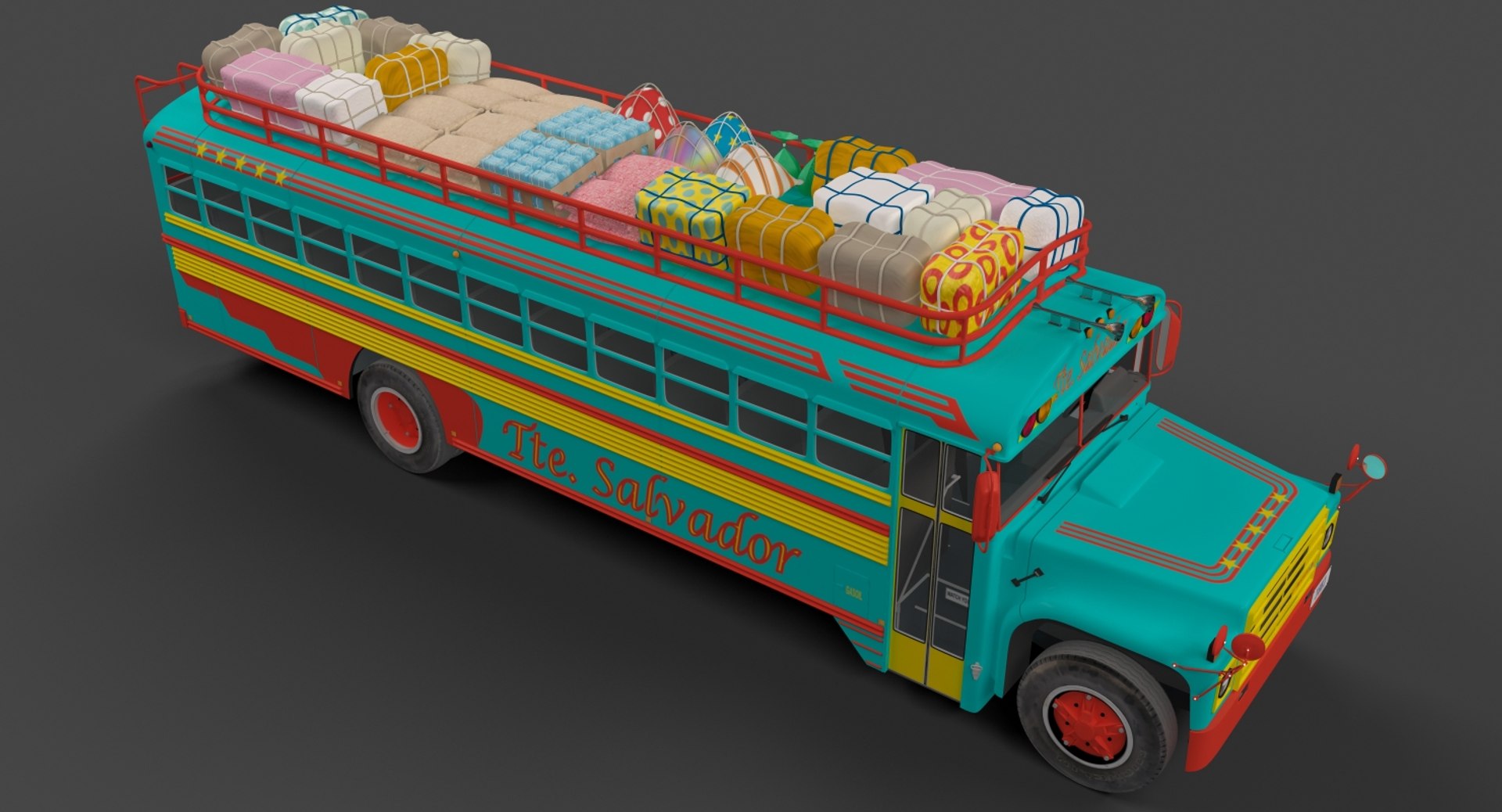 3D Chicken Bus Model - TurboSquid 1380113