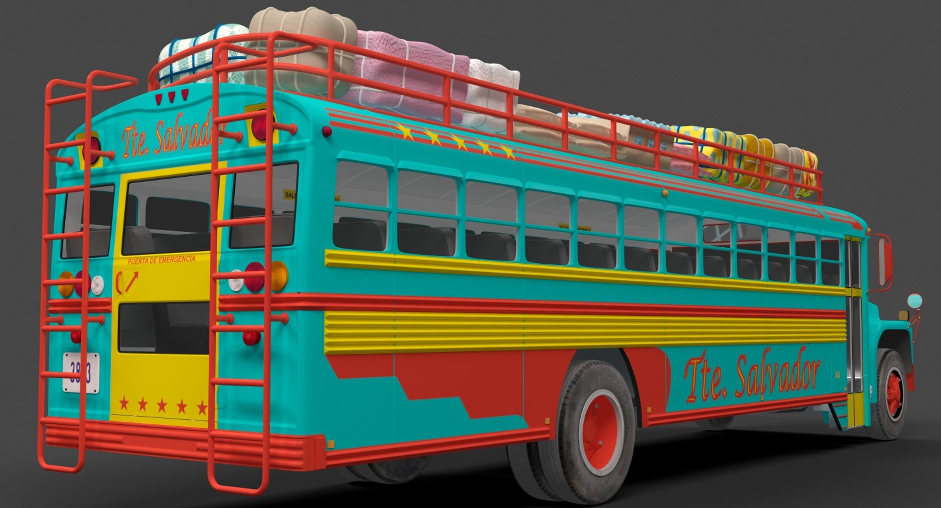 3D Chicken Bus Model - TurboSquid 1380113