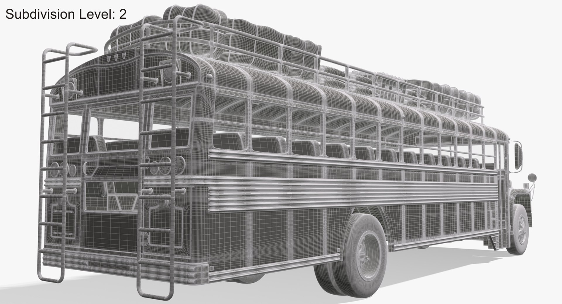 3D chicken bus model - TurboSquid 1380113