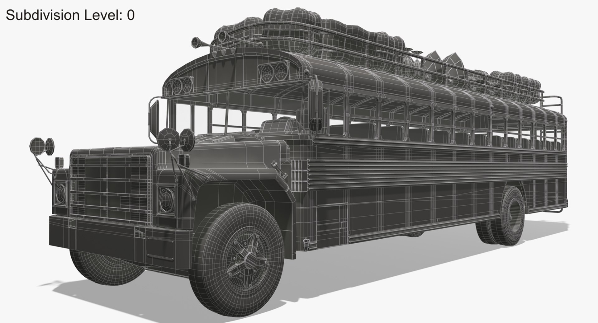 3D chicken bus model - TurboSquid 1380113