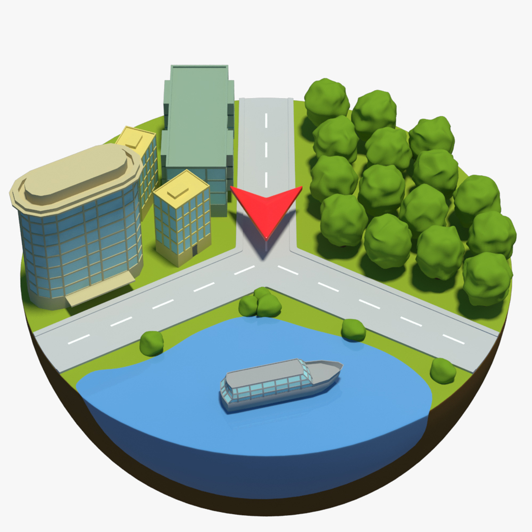 3d Navigation Symbol Icon