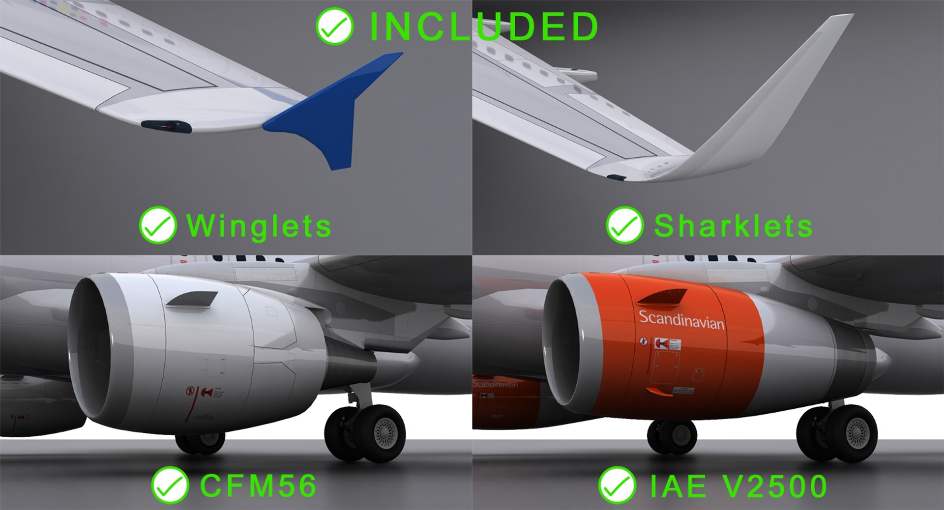 A320 Sas 3d Model