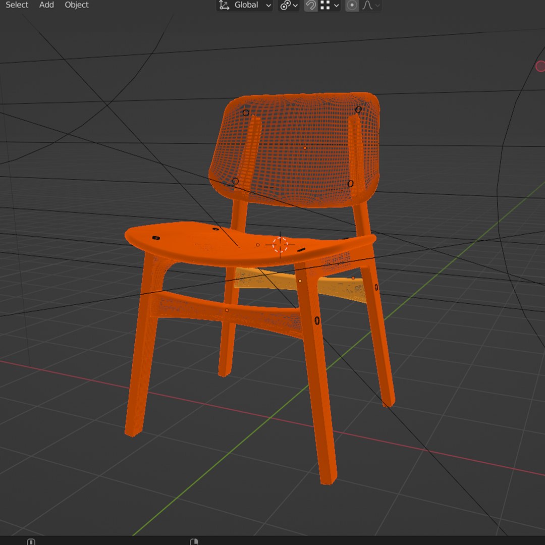3D Wooden Maple Venner Chair Model - TurboSquid 1971390