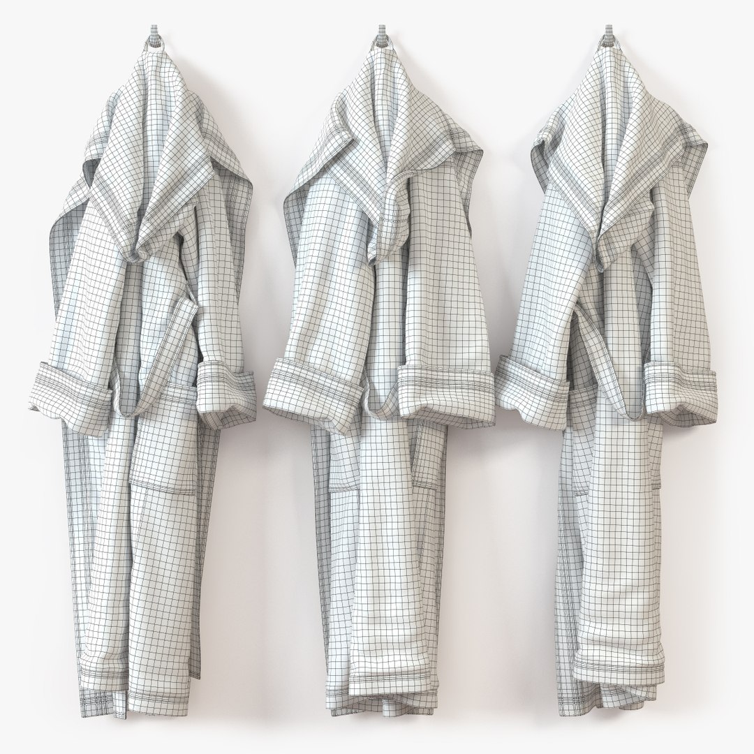 3d Model Bathrobe Bath