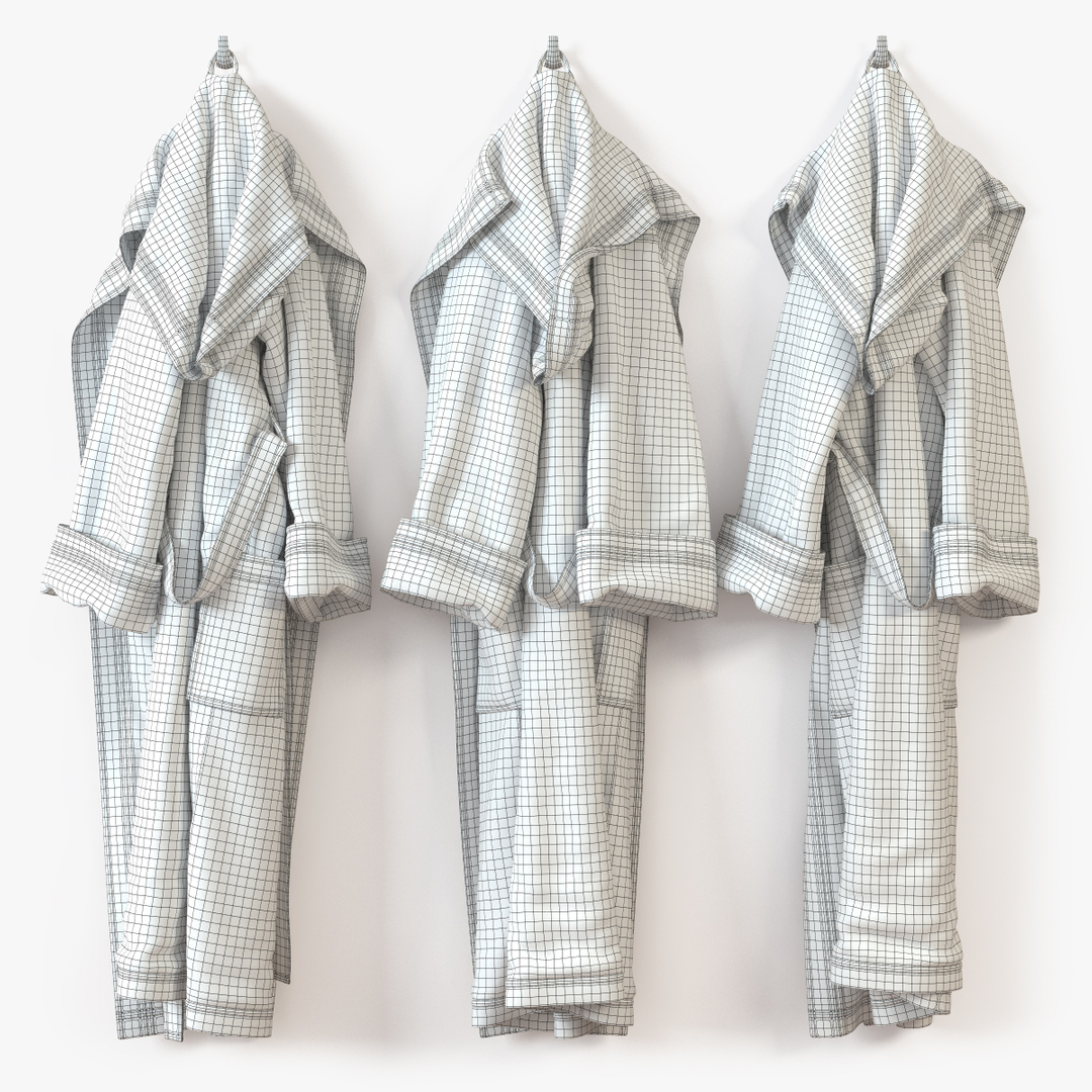 3d model bathrobe bath