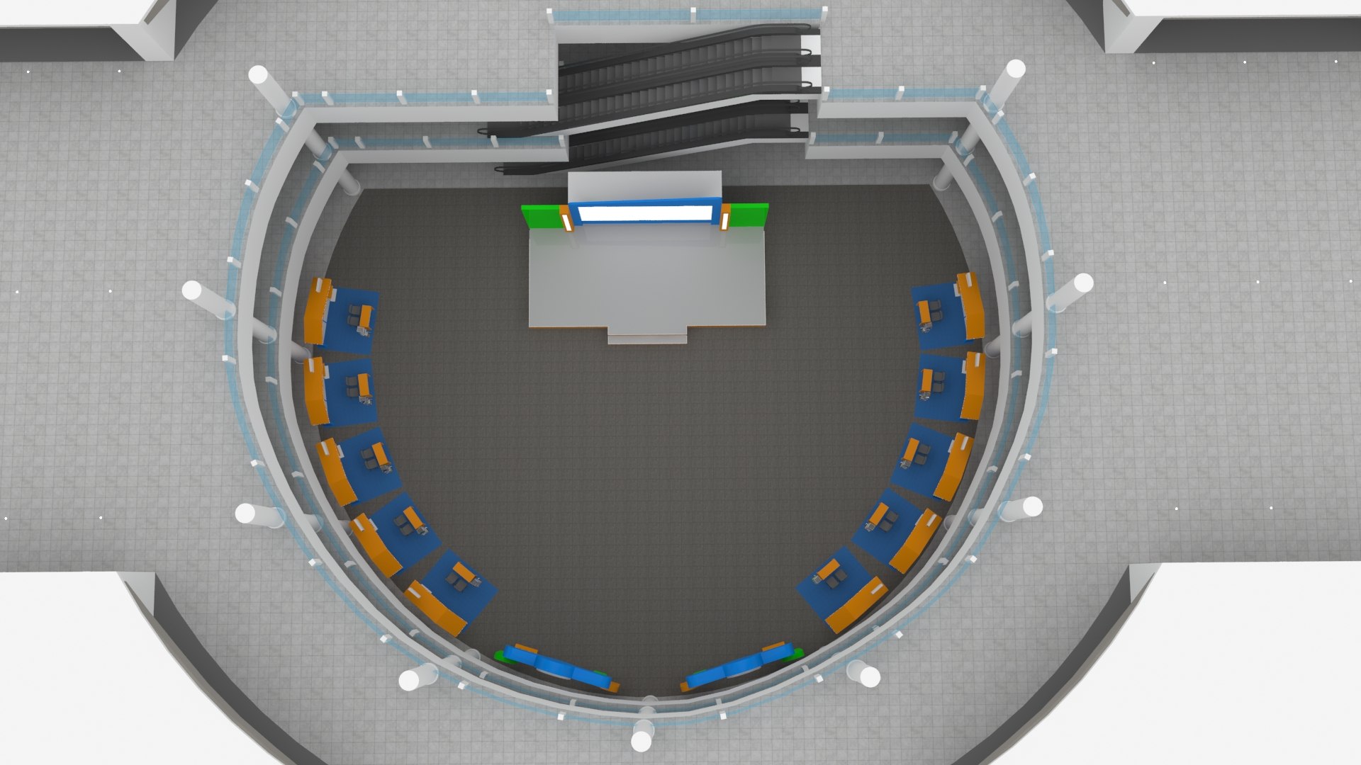 Layout Event Mall With Stage Booth And Gate 3D Model - TurboSquid 2359113