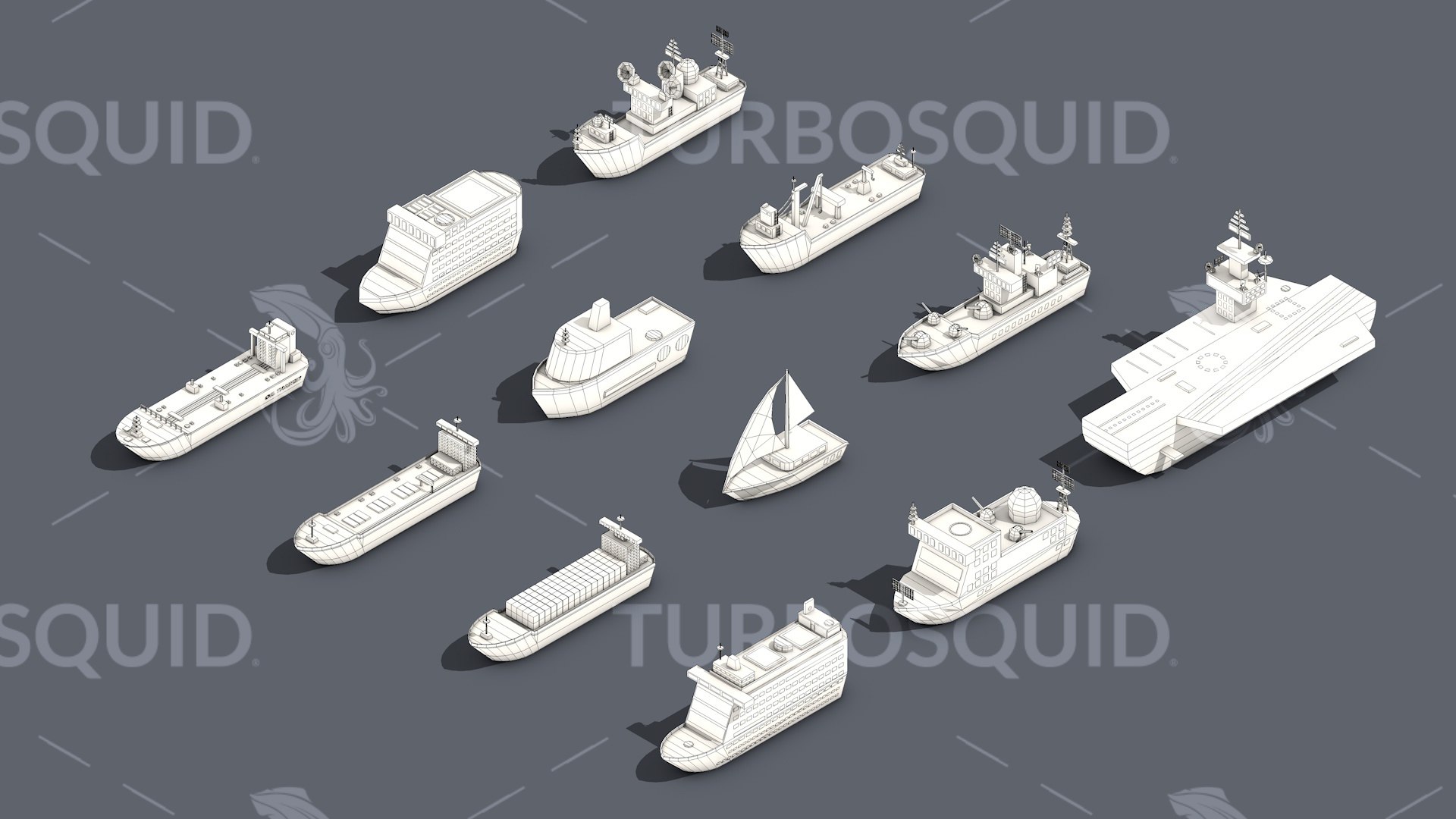 Low Poly Ships Pack 01 Isometric Low-poly 3D Model 3D - TurboSquid 1719551
