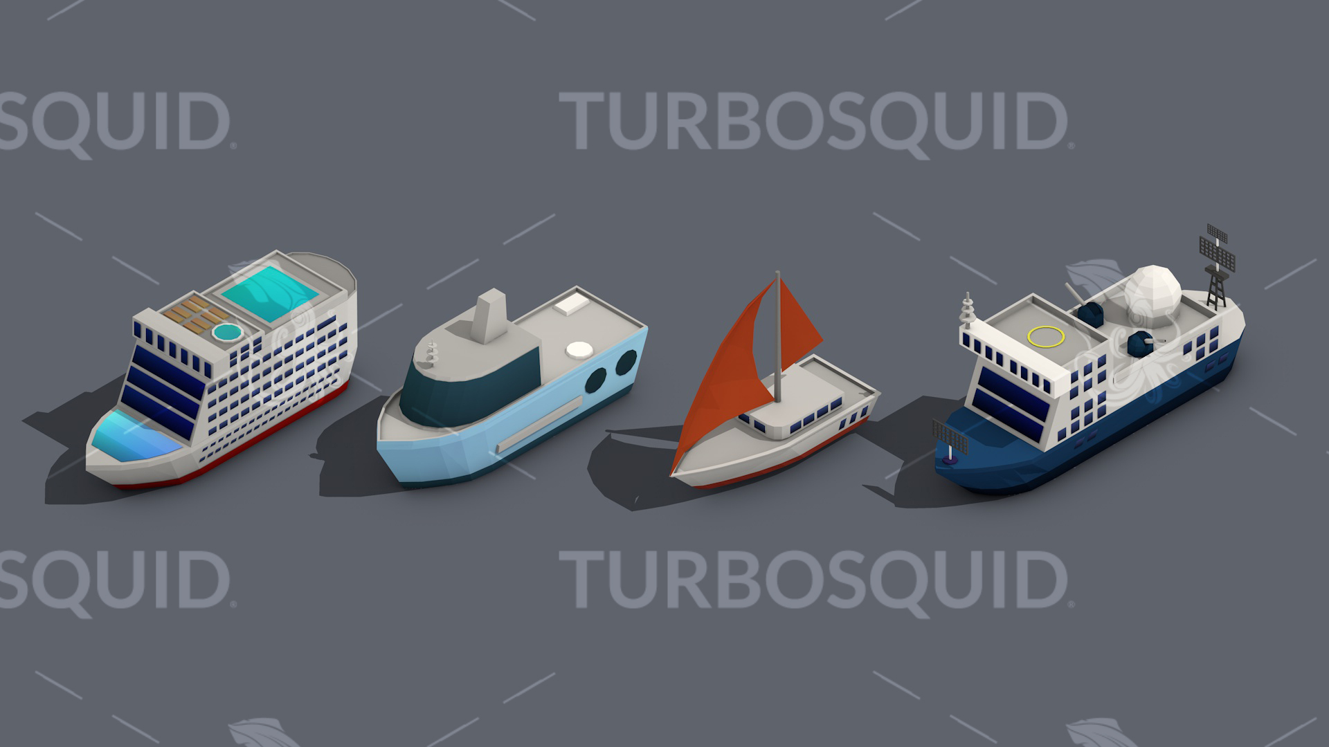 Low poly Ships pack 01 Isometric Low-poly 3D model 3D - TurboSquid 1719551