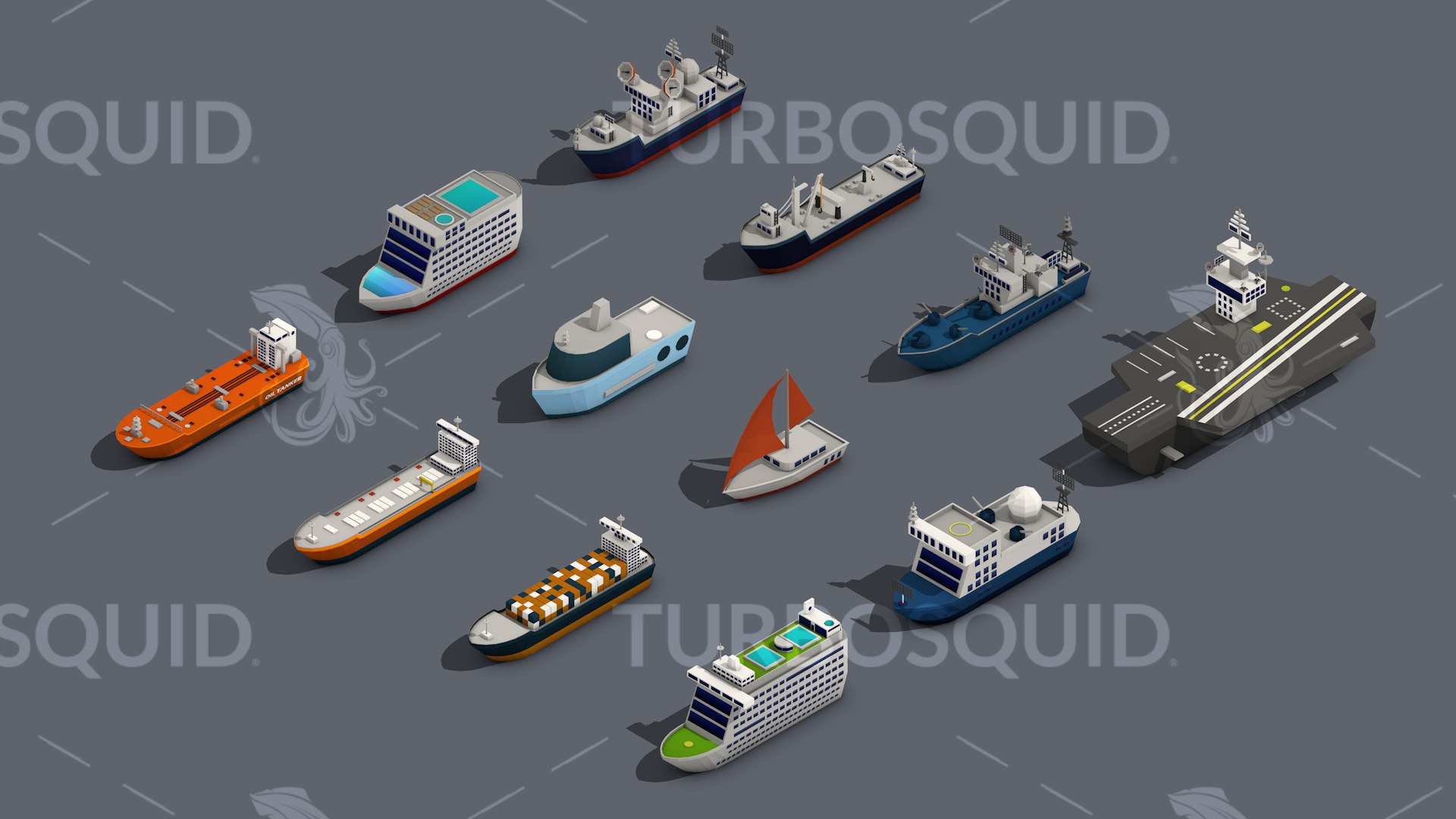 Low Poly Ships Pack 01 Isometric Low-poly 3D Model 3D - TurboSquid 1719551
