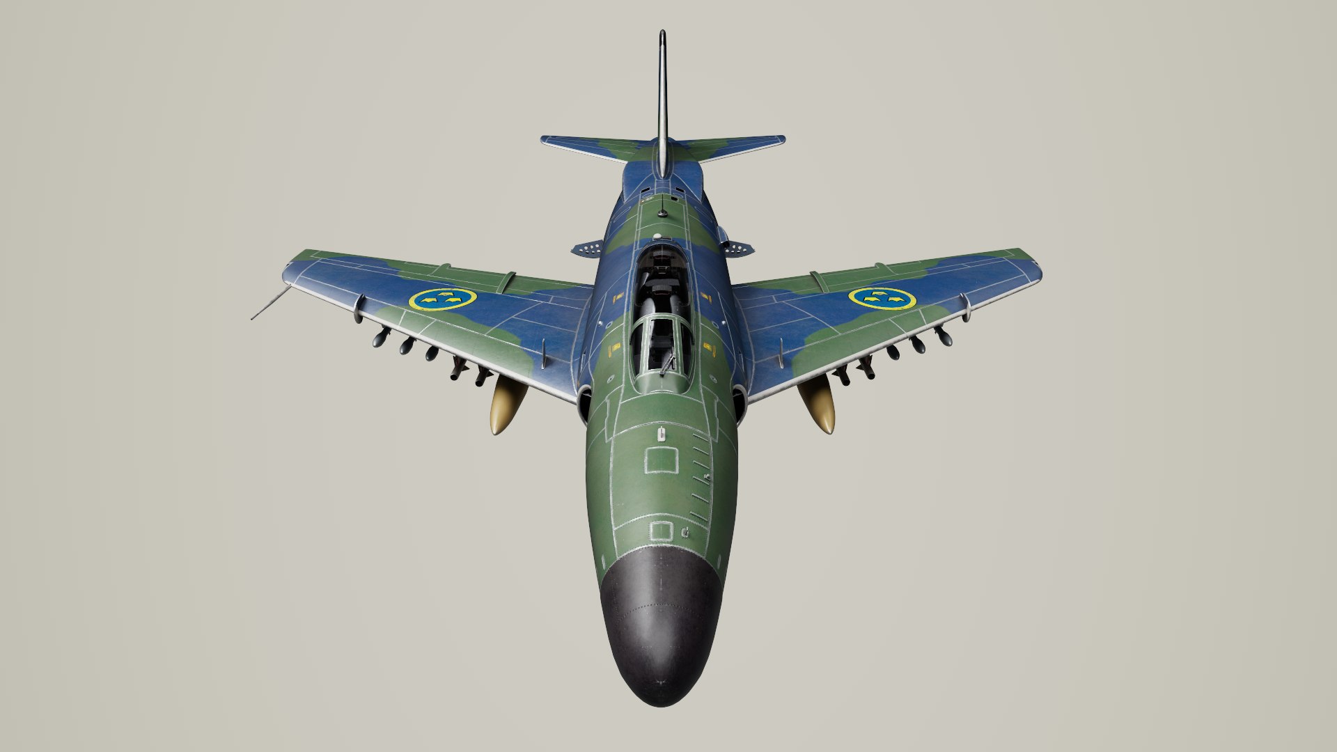 3D Saab J32 Lansen - TurboSquid 2156075