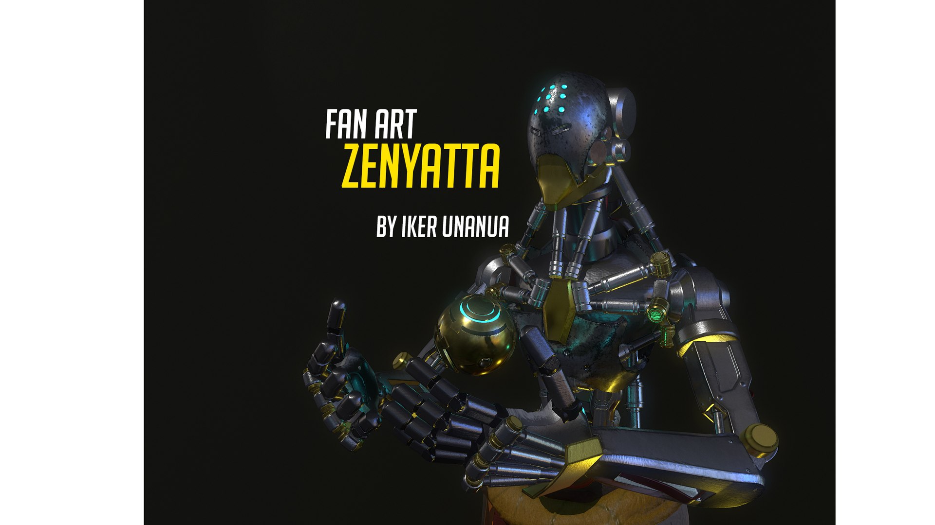 3D Overwatch Zenyatta Model - TurboSquid 1370378