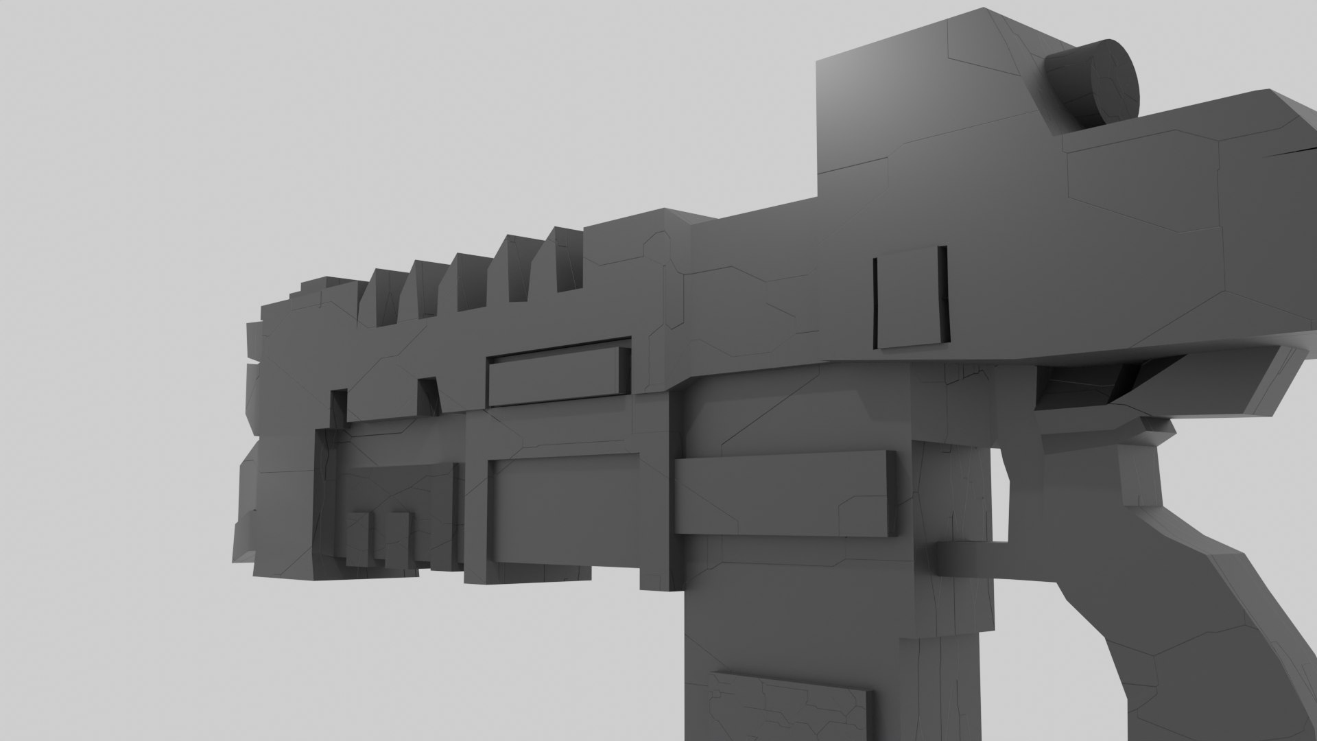 Sc-fi low-poly assault gun 3D model - TurboSquid 2173223