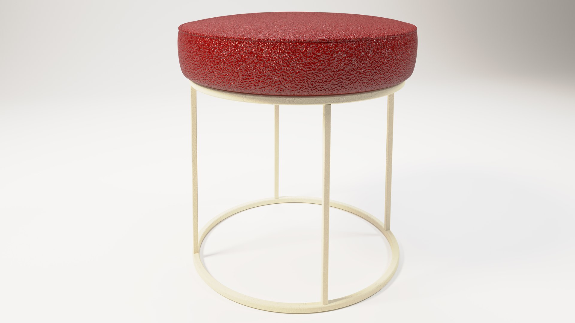 3D model Round Leather Stool - TurboSquid 1964875