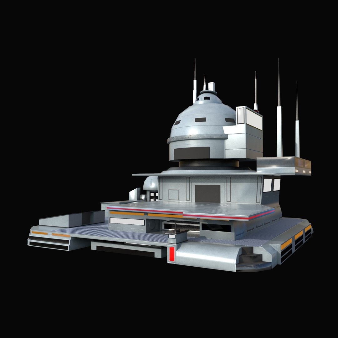 Futuristic Spaceport 3D Model - TurboSquid 2089965