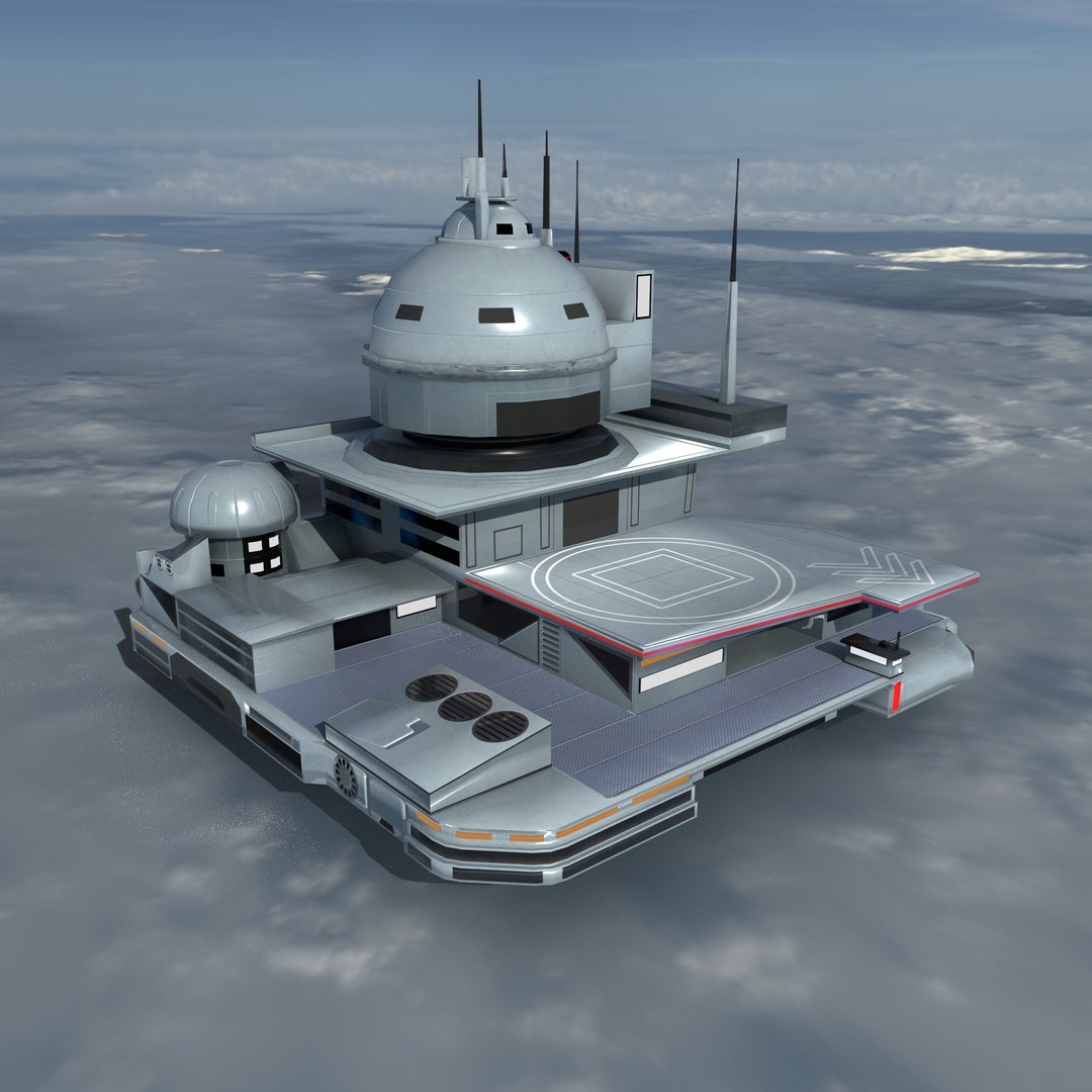 Futuristic Spaceport 3D Model - TurboSquid 2089965