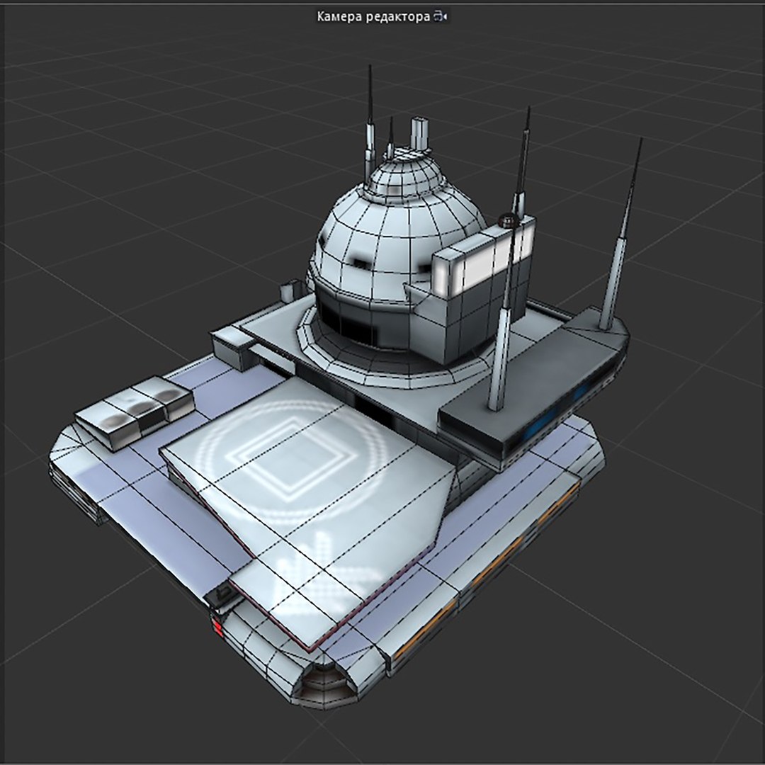 Futuristic Spaceport 3D Model - TurboSquid 2089965